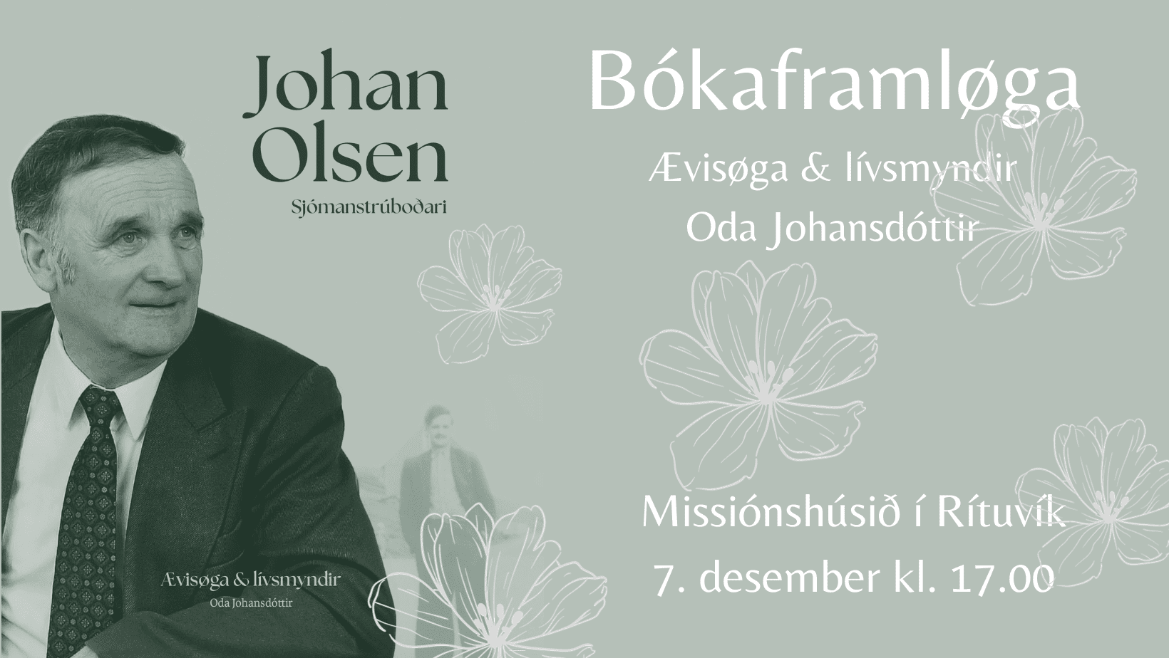 Bókaframløga um sjómanstrúboðaran úr Rituvík - Eysturoyarportalurin